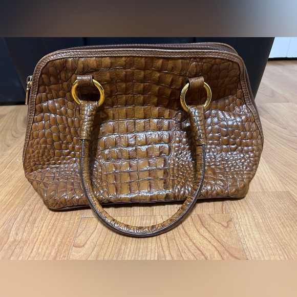 ripani | Bags | Ripani Italian Leather Croc Brown Handbag | Poshmark